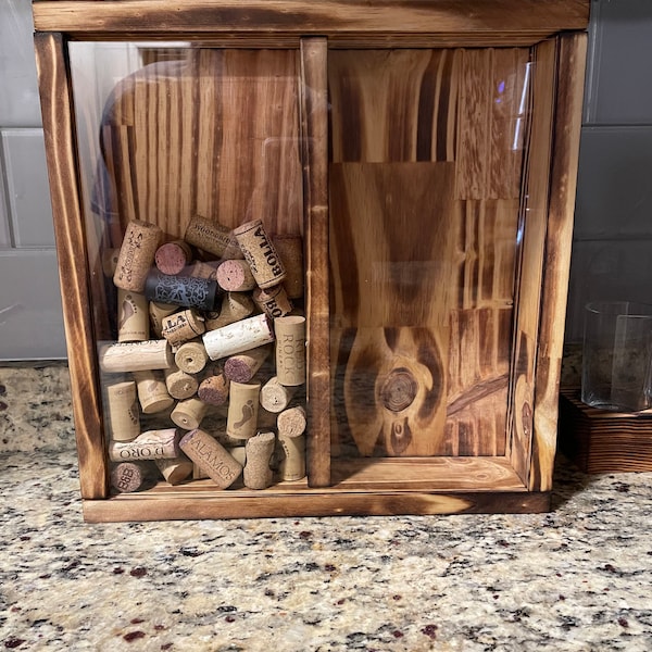 Rustic Wine Cork and Beer Cap Shadow Box: Handmade Pine Wood - Etsy