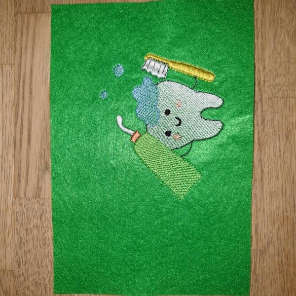 Tooth Embroidery Designs - Dental Toothpaste Machine Embroidery Pattern ...