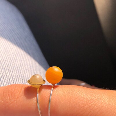 Solar System Ring Set, Planets, Stacking Rings, - Etsy