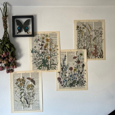 Wildflower Themed Dictionary Prints - Etsy