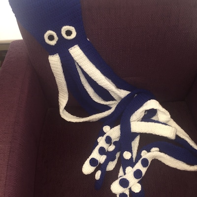 Octopus Scarf Crochet Pattern, Octopus Scarf With Tentacles, Halloween ...