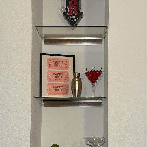 Yappy Hour Print, Happy Hour Bar Cart Wall Art Original Retro Cocktail ...