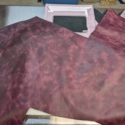 Oil Tanned Leather Red Thickness 14-16mm 3-4 Oz Pull - Etsy