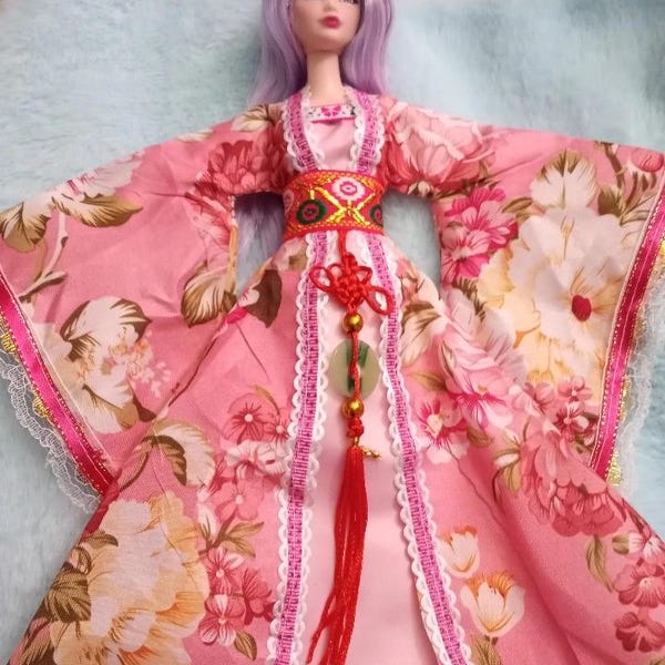 Halter Neck Dolls Prom Dress. 12inch Doll Dress Wedding Dress With Veil ...