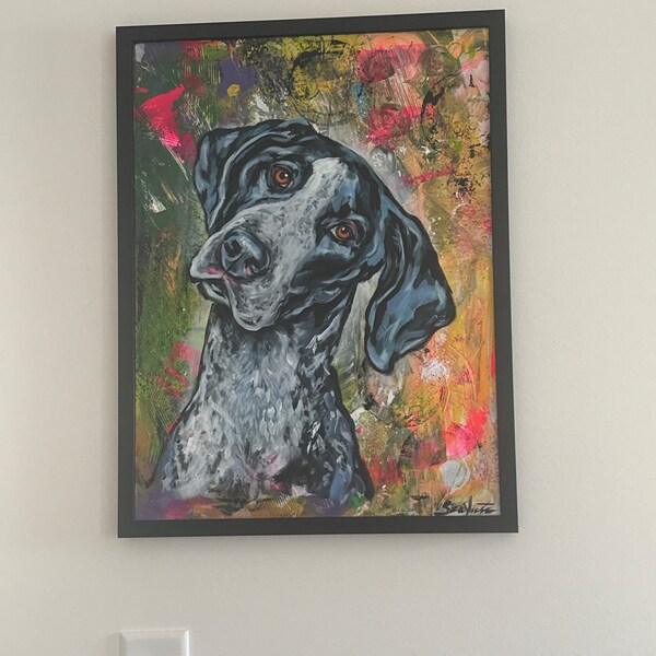 Black German Shorthair Pointer Gsp Print - Etsy