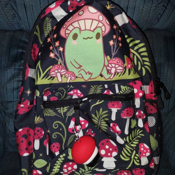 Cottagecore Backpack, Frog Backpack, Mushroom Frog,kawaii Frog ...