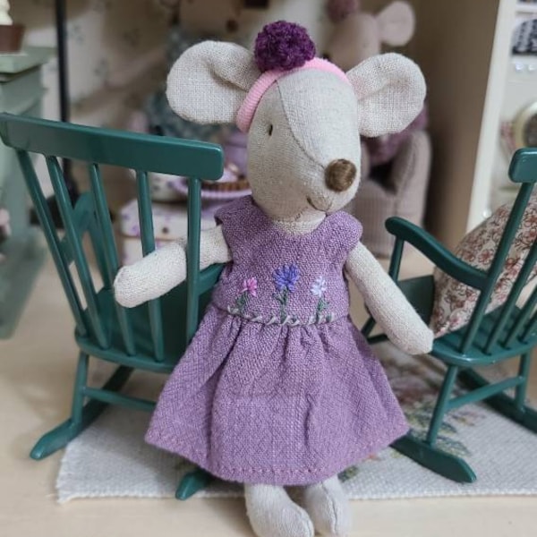 Cotton Dress With Stars for Mouse 12 Cm ( 5 In) Mouse 5 in Clothes Mice ...