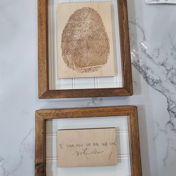 Custom Fingerprint Wood Sign, Fingerprint Art, in Memory Of, Memorial ...