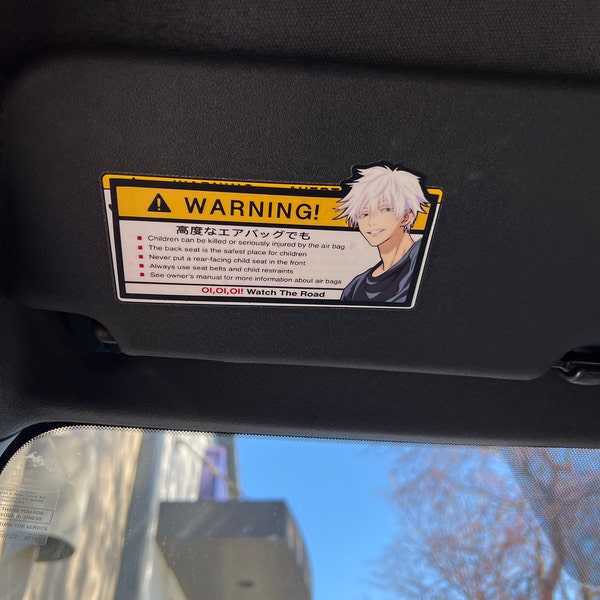 Anime Warning Sticker, Ninja Anime, Airbag Warning Sticker, Visor Anime ...