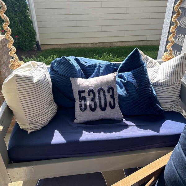 Custom Zip Code Pillow Cover, Punch Needle Pillow, Personalized Pillows ...