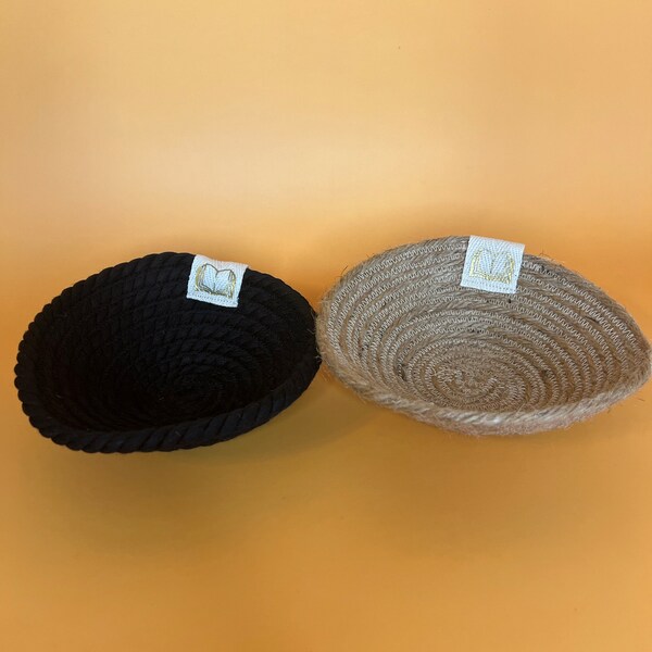 Small Decorative Tray, Rope Trays, Rope Basket With Handles, Table ...