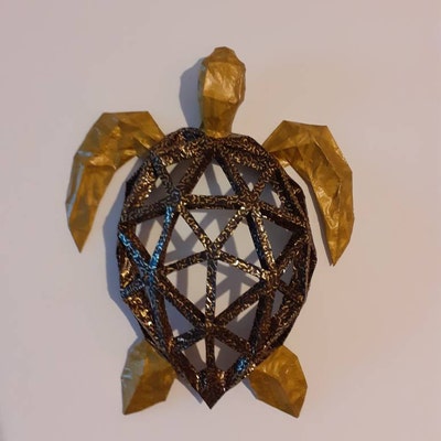 Sea Turtle Papercraft Sculpture, Printable 3D Puzzle, Papercraft Pdf ...
