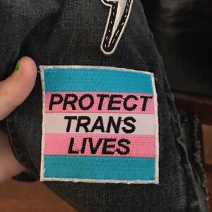Protect Trans Lives Embroidered Patch / Vegan Adhesive / LGBT Queer ...