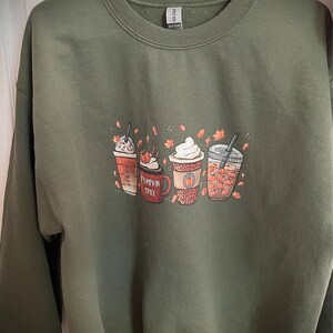 Fall Coffee Sweatshirt, Fall Sweater, Pumpkin Spice Sweatshirt, Cute ...