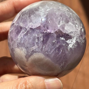 Pink Amethyst With Agate Sphere has Beautiful Rosette - Etsy