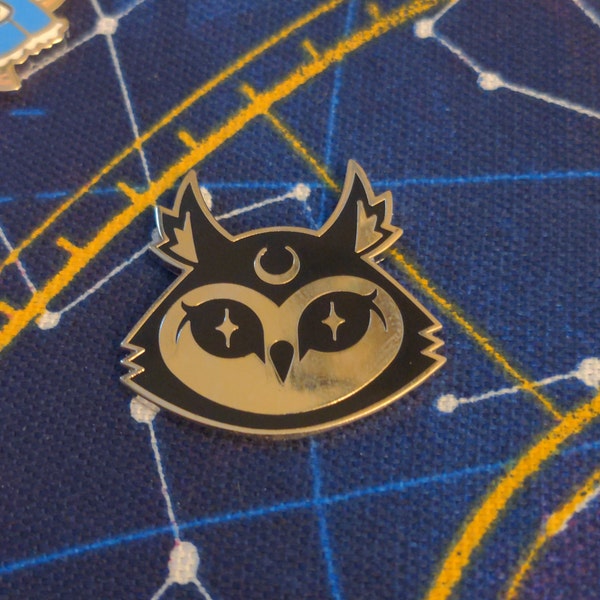 Night Owl Enamel Pin - 1.25 Inches - Fabled Familiars - Witchy Enamel ...