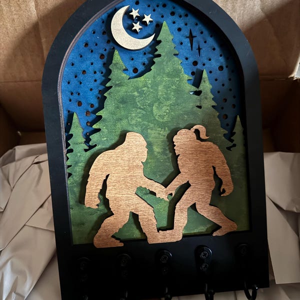 Bigfoot Couples Name Sign, Personalized Home Decor for Bigfoot Lover - Etsy