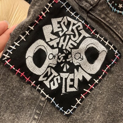 Anti Fascist Brass Knuckles Print Patch - Etsy