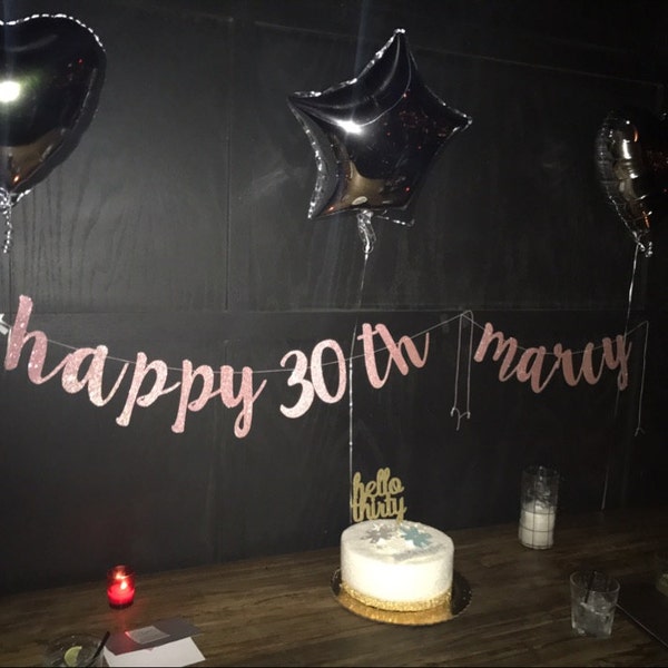 Happy 30th Birthday Banner, Party Sign - Etsy