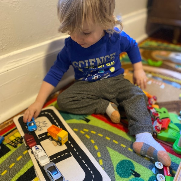Alphabet & Numbers Road Trace Letters Tracing Mat Road Numbers ...