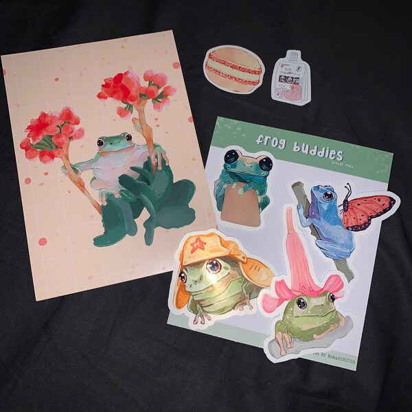 Frog Stickers | Frog Buddies | Sticker Pack | Laptop Sticker | Vinyl ...