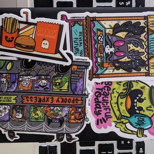 Spooky Ice Cream Sticker Pack Ice Cream Bar Stickers Spooky Cute ...