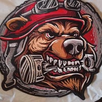 ENGINE BEAR Large Back Patch - Etsy
