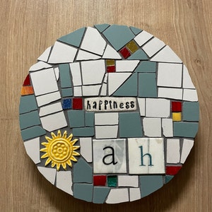 Handmade Ceramic Circle Tile With a Swirl for Use in Mosaics or Other ...
