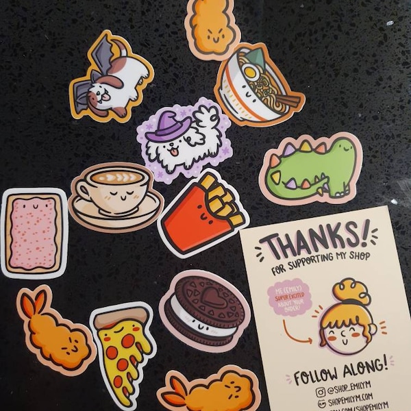 Mini Cinnamon Roll Vinyl Sticker Waterproof Phone Sticker Cute Cinnamon ...