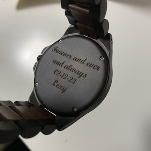Wood Watch, Wooden Watch, Engraved Watch, Watch for Mens, Personalized ...
