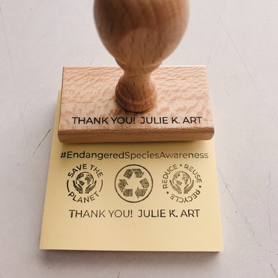 Custom Eco Packaging Stamp With Recyclable Icons, Recyclable Icons ...