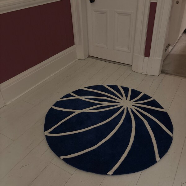 Round Designer Hand-tufted 100% Wool Area Rug for Home,living Room ...