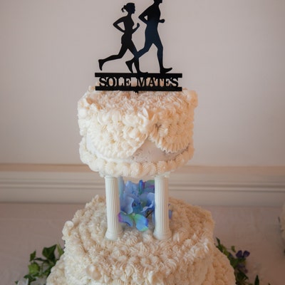 Wedding Cake Topper Runner Running Couple FREE Personalization - Etsy