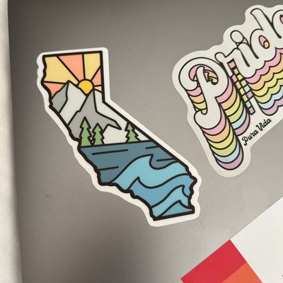 California Sticker State Sticker Waterproof Sticker - Etsy