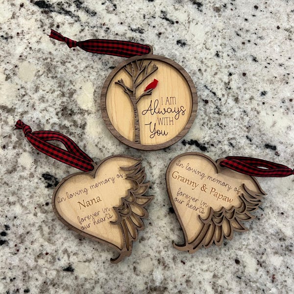 Cardinal Memorial Christmas Ornament, Personalized Sympathy Gift ...