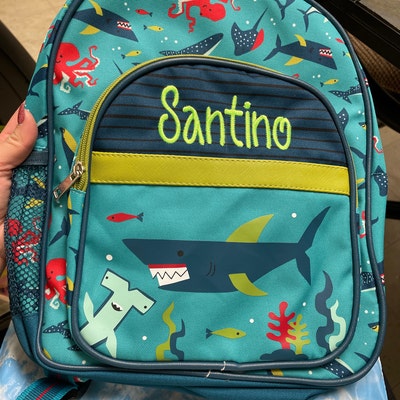 Stephen Joseph Classic Print Shark Backpack Set, Personalize Boys ...