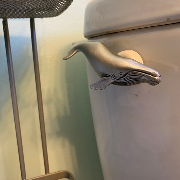Humpback Whale Toilet Handle (flusher) Satin Finish Pewter - Etsy