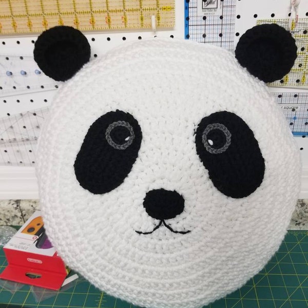 Panda Pillow - Cushion CROCHET PATTERN - Crochet Patterns for Animal ...