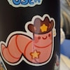 Cowboy Worm Waterproof Stickers! - Etsy