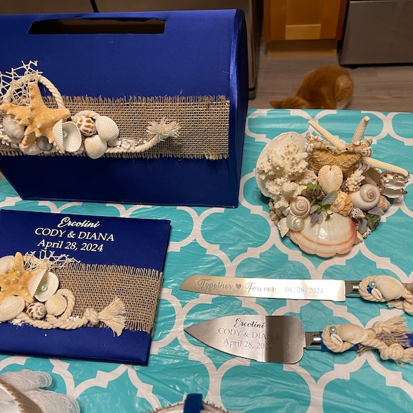 Beach Wedding Card Box, Beach Wedding, Personalized, Card Box for ...