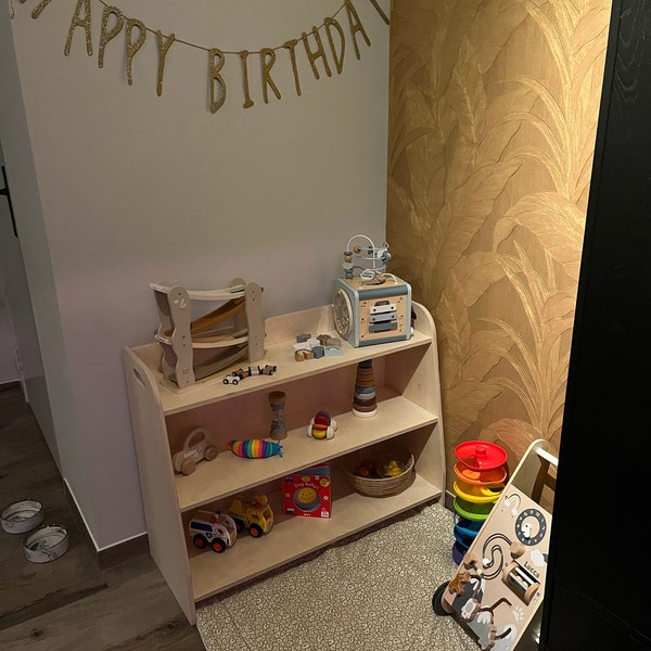 Original Modular Montessori Shelf Made From Certified Wood, Toy Storage ...