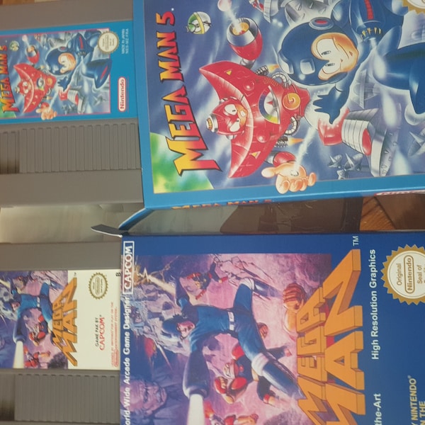 Mega Man 5 NES Box Manual Poly Block Dust Cover - NO GAME Included - Etsy