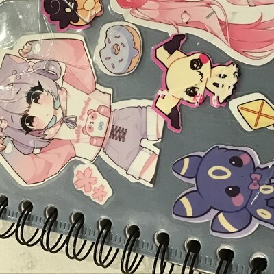 Panda Hoodie Turning Anime Girl Waterproof Vinyl Sticker Pack Laminated ...