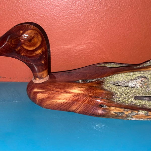 Cedar Fence Post Duck—small. Rustic Stylized Decoy. - Etsy