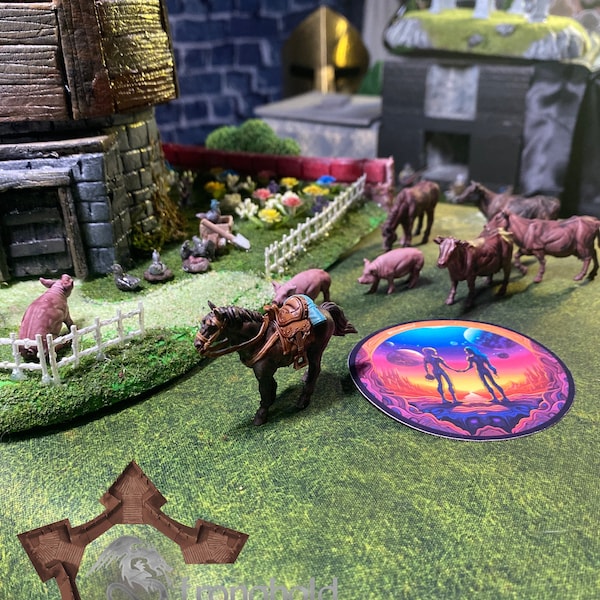 Dnd Farm Animals Dungeons and Dragons D&D 28mm 32mm Pigs Miniatures ...