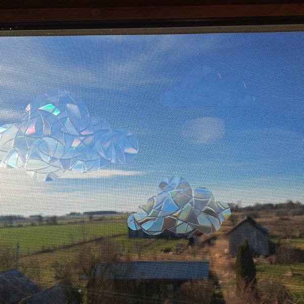 Cloud Window Cling Sun Catcher Decals - Rainbow Maker Sets - Reusable ...