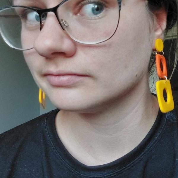 Marmalade ~ Retro 70s Burnt Orange Glossy Hair Clip | 60s Style Polymer ...