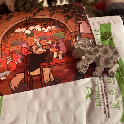 Red Panda Keychain Charm Holographic Cute Chibi Gift Animal Acrylic ...