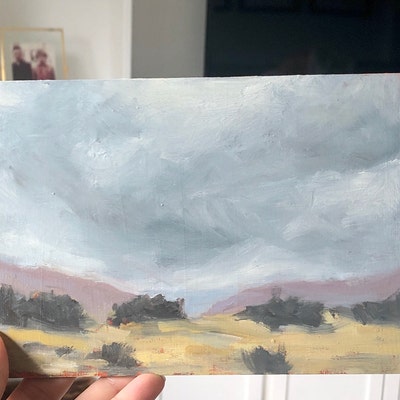 Print of Oil Painting Virginia Landscape Atmospheric Scene Clouds Pink ...
