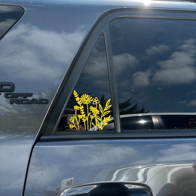 Wildflower Decal, Boho Car Decal, Gift for Plant Lovers, Plant Lover ...
